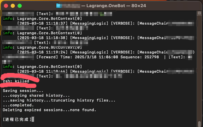 lagrange.onebot稳定每天被杀一次进程 - 互助 - Koishi Forum